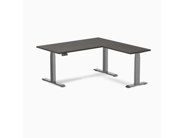 Click here for Desky Eco L-Shape Laminate Sit Stand Desk - Burnis... prices