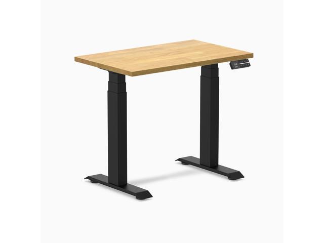 Click here for Desky Dual Mini Rubberwood Sit Stand Desk - Light... prices