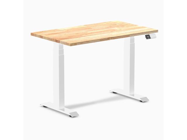 Click here for Desky Dual Mini Rubberwood Sit Stand Desk - Natura... prices