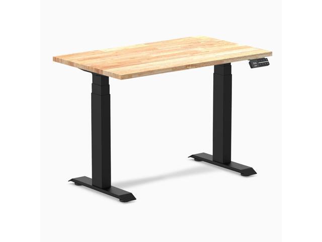 Click here for Desky Dual Mini Rubberwood Sit Stand Desk - Natura... prices