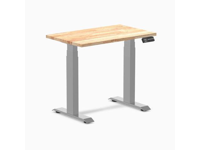 Click here for Desky Dual Mini Rubberwood Sit Stand Desk - Natura... prices