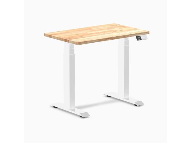 Click here for Desky Dual Mini Rubberwood Sit Stand Desk - Natura... prices