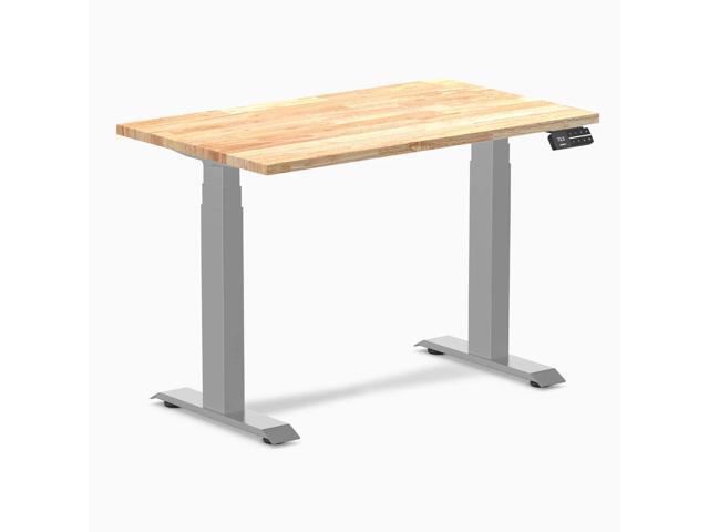Click here for Desky Dual Mini Rubberwood Sit Stand Desk - Natura... prices