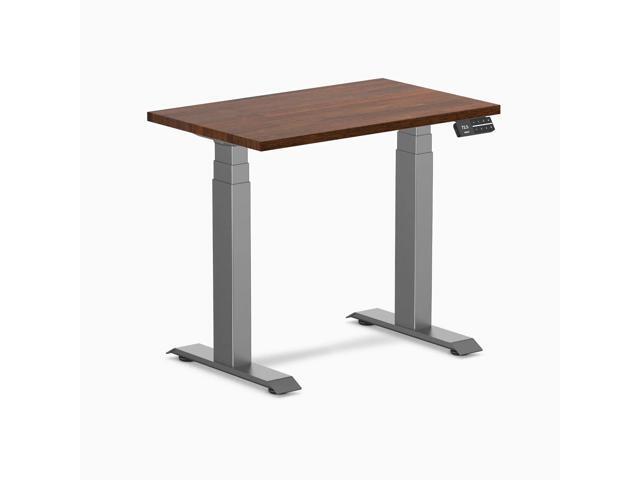 Click here for Desky Dual Mini Rubberwood Sit Stand Desk - Walnut... prices
