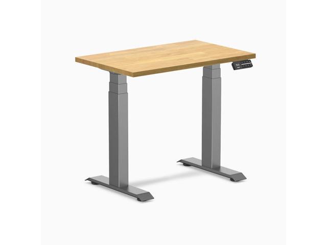 Click here for Desky Dual Mini Rubberwood Sit Stand Desk - Light... prices
