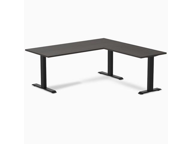 Click here for Desky Zero Laminate L-Shape Office Desk - Burnishe... prices