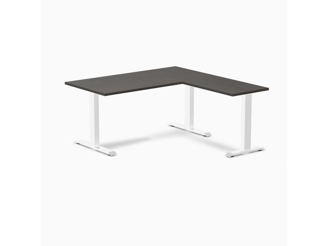 Click here for Desky Zero Laminate L-Shape Office Desk - Burnishe... prices