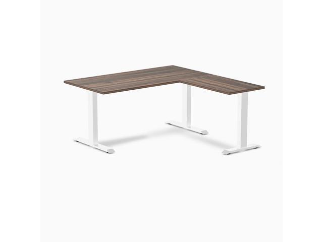 Click here for Desky Zero Laminate L-Shape Office Desk - Jarrah L... prices