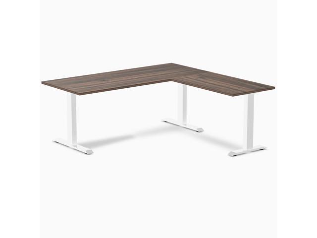 Click here for Desky Zero Laminate L-Shape Office Desk - Jarrah L... prices