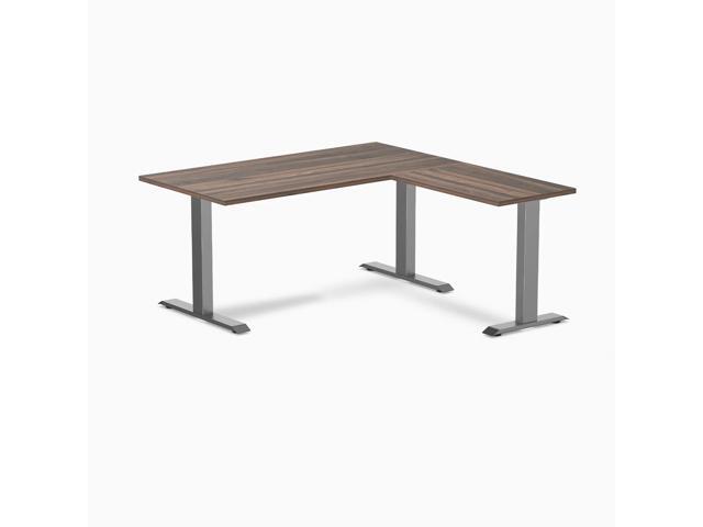 Click here for Desky Zero Laminate L-Shape Office Desk - Jarrah L... prices