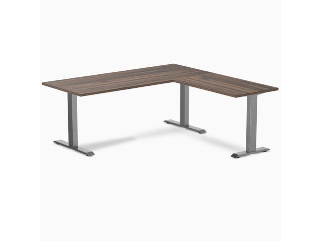 Click here for Desky Zero Laminate L-Shape Office Desk - Jarrah L... prices