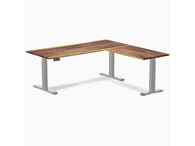 Click here for Desky Hardwood L-Shape Sit Stand Desk - Saman / 72... prices