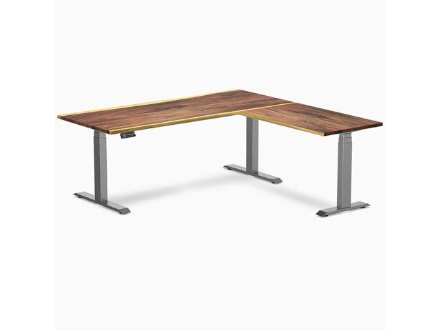 Click here for Desky Hardwood L-Shape Sit Stand Desk - Saman / 72... prices