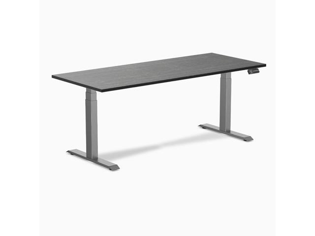 Click here for Desky Dual Bamboo Sit Stand Desk - Dark Bamboo / 7... prices