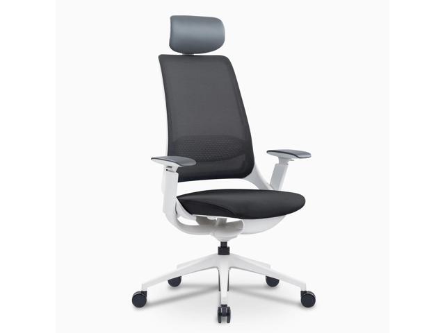 Click here for Desky Pulse Supportive Desk Chair - White / Headre... prices