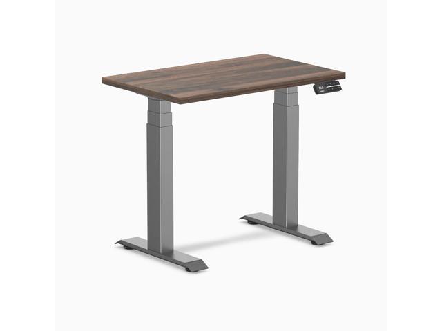 Click here for Desky Dual Mini Sit Stand Desk - Jarrah Legno / 32... prices