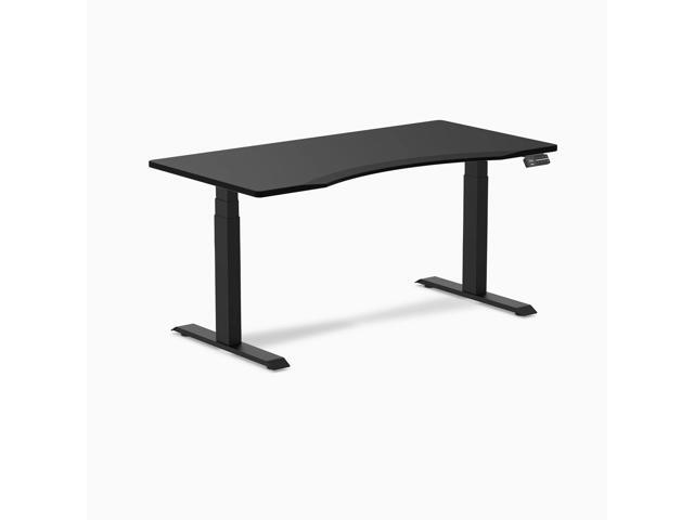 Click here for Desky Dual Ergo Edge Sit Stand Desk - Black / 60 x... prices