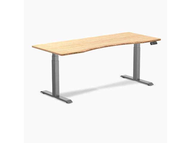 Click here for Desky Dual Ergo Edge Sit Stand Desk - Bamboo / 72... prices