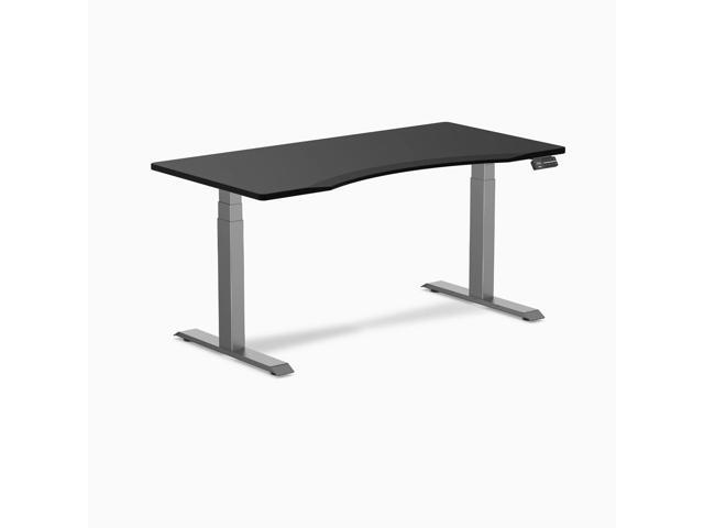 Click here for Desky Dual Ergo Edge Sit Stand Desk - Black / 60 x... prices