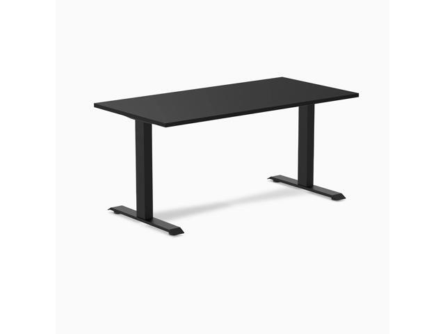 Click here for Desky Zero Laminate Office Desk - Black / 59 x 29.... prices