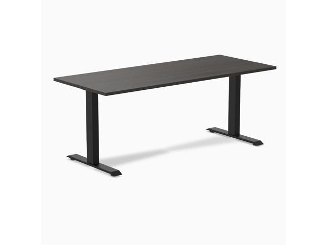 Click here for Desky Zero Laminate Office Desk - Burnished Wood /... prices