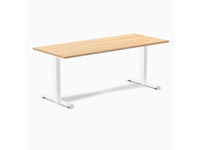 Click here for Desky Zero Laminate Office Desk - Sublime Teak / 7... prices