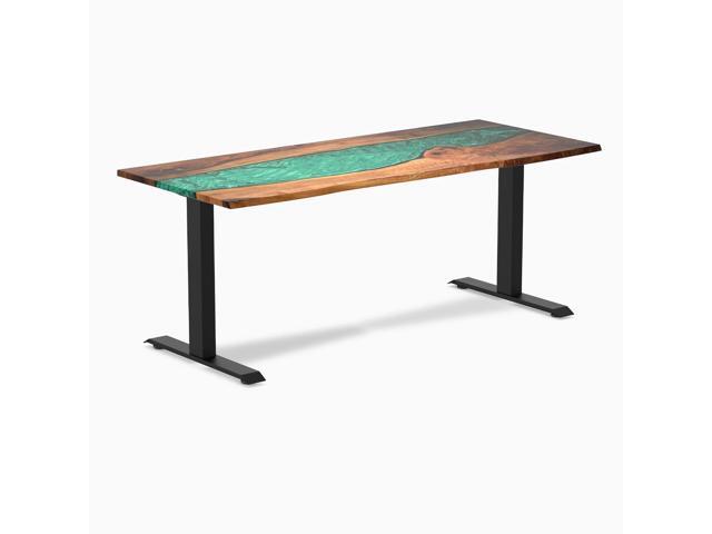 Click here for Desky Resin Hardwood Office Desk - Walnut Emerald... prices