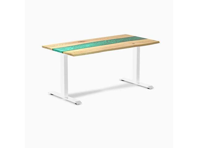 Click here for Desky Resin Hardwood Office Desk - White Ash Emera... prices