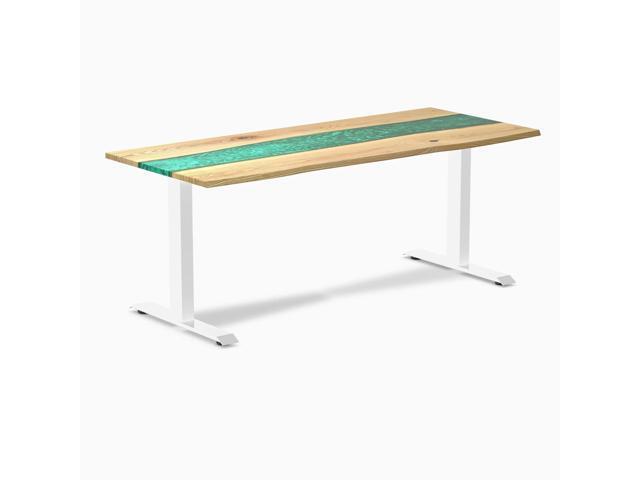 Click here for Desky Resin Hardwood Office Desk - White Ash Emera... prices