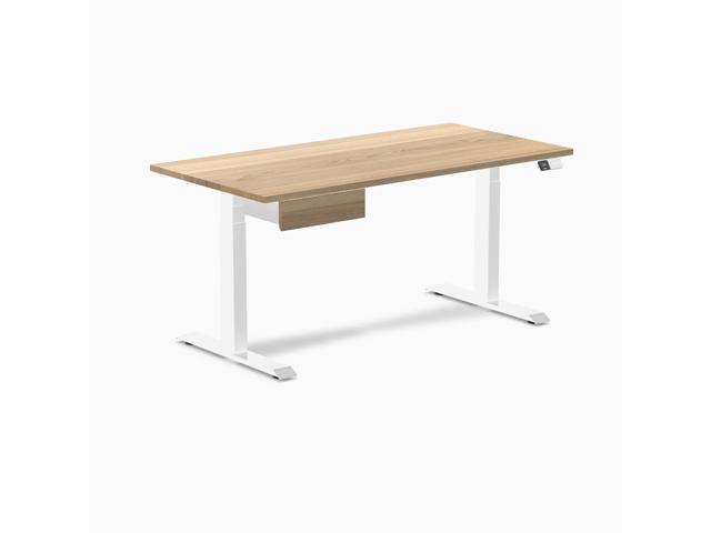 Click here for Desky Dual Hardwood Standing Desk With Drawer - Wh... prices