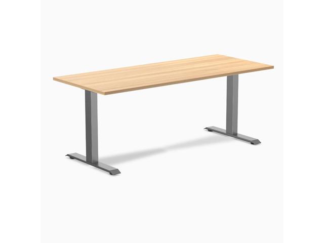 Click here for Desky Zero Laminate Office Desk - Sublime Teak / 7... prices