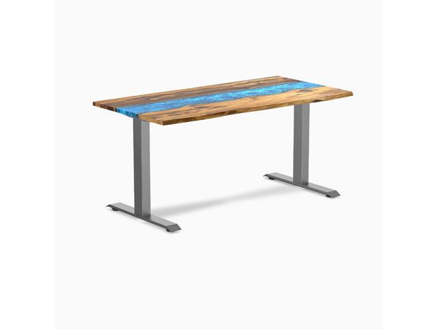 Click here for Desky Resin Hardwood Office Desk - Teak Blue River... prices