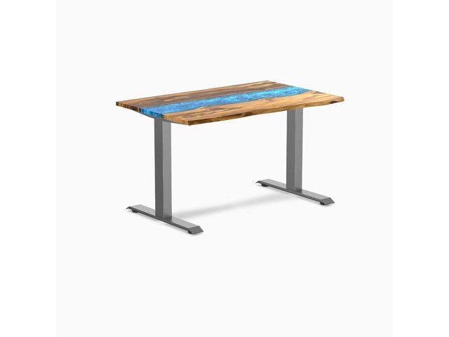 Click here for Desky Resin Hardwood Office Desk - Teak Blue River... prices