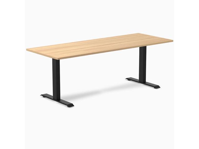 Click here for Desky Zero Laminate Office Desk - Sublime Teak / 7... prices