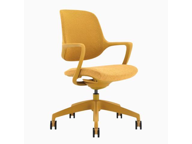 Click here for Desky Evoque Low Back Office Chair - Mustard Yello... prices