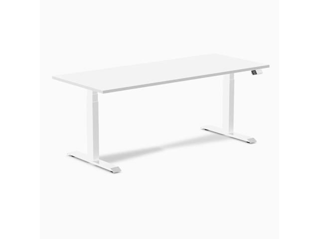 Click here for Desky Dual Laminate Sit Stand Desk - White / 70.9... prices