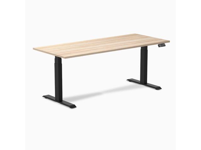 Click here for Desky Dual Laminate Sit Stand Desk - Classic Oak /... prices