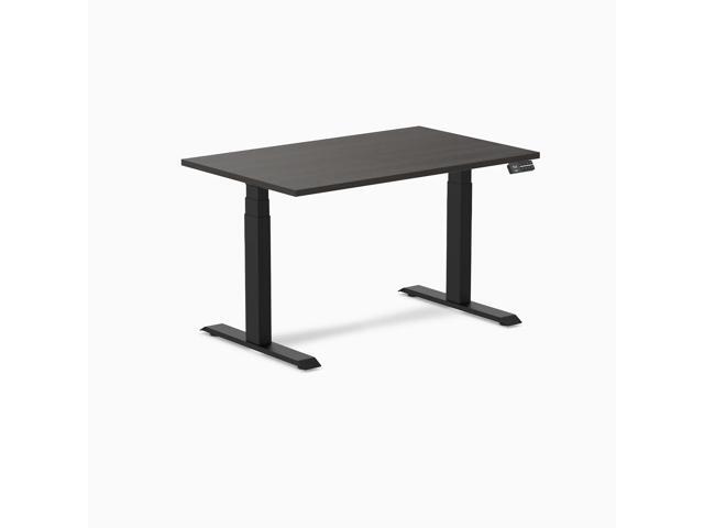 Click here for Desky Dual Laminate Sit Stand Desk - Burnished Woo... prices