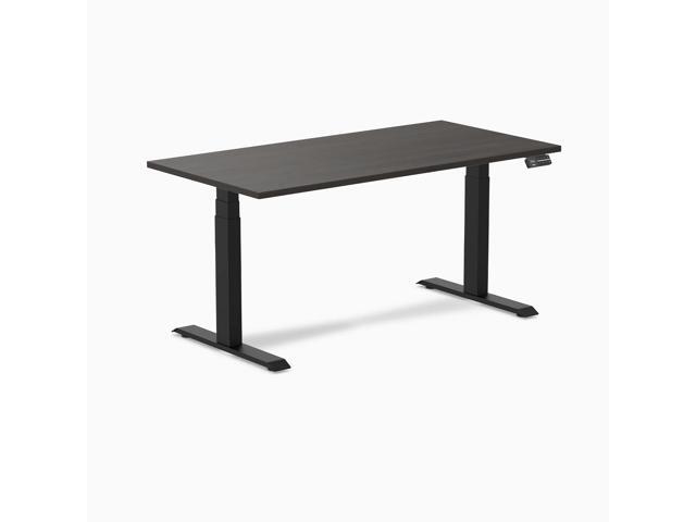Click here for Desky Dual Laminate Sit Stand Desk - Burnished Woo... prices