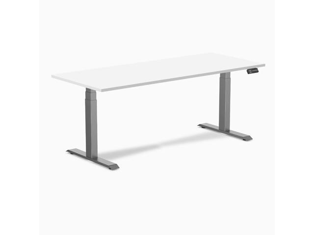 Click here for Desky Dual Laminate Sit Stand Desk - White / 70.9... prices
