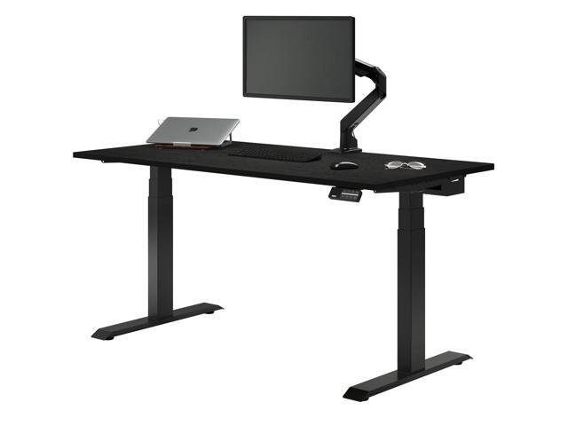 Click here for Desky Dual Bamboo Sit Stand Desk - Dark Bamboo / 4... prices