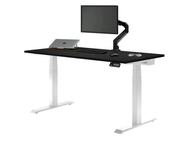 Click here for Desky Dual Bamboo Sit Stand Desk - Dark Bamboo / 4... prices