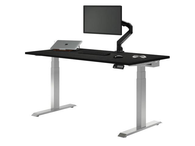 Click here for Desky Dual Bamboo Sit Stand Desk - Dark Bamboo / 4... prices
