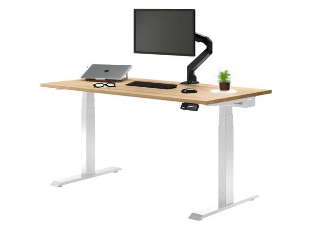 Click here for Desky Dual Hardwood Sit Stand Desk - White Ash / 4... prices