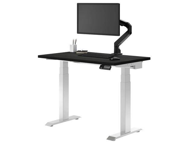 Click here for Desky Dual Mini Bamboo Sit Stand Desk - Dark Bambo... prices