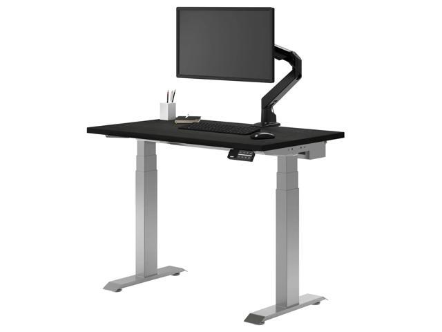 Click here for Desky Dual Mini Bamboo Sit Stand Desk - Dark Bambo... prices