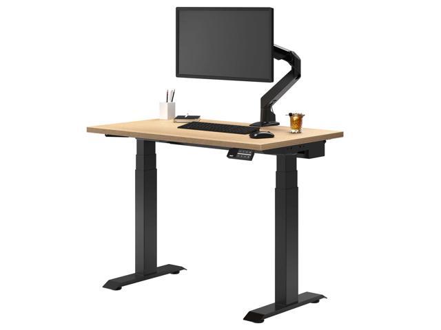 Click here for Desky Dual Mini Sit Stand Desk - Sublime Teak / 32... prices