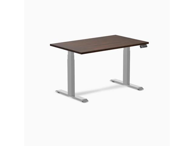 Click here for Desky Dual Rubberwood Sit Stand Desk - Dark Walnut... prices
