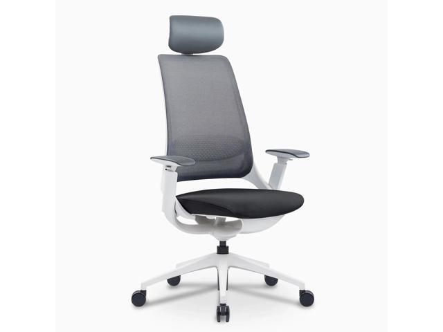 Click here for Desky Pulse Supportive Desk Chair - White / Headre... prices
