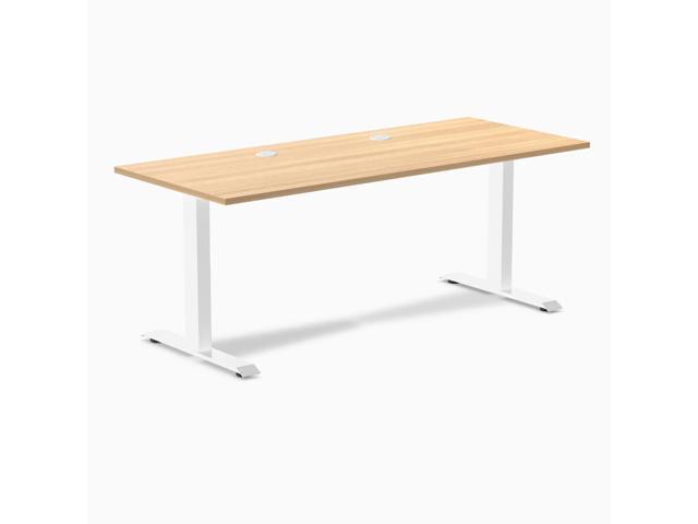 Click here for Desky Zero Laminate Office Desk - Sublime Teak / 7... prices